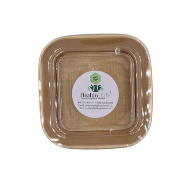 Kraft Square Salad Box with Clear Lid- 590ml - Click2buyit