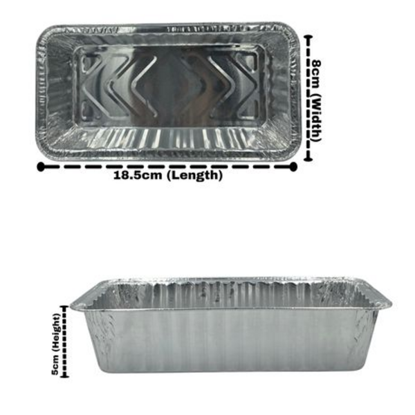 Foil Loaf Tray - 950ml Large Disposable Baking Tray (100 Pack ...